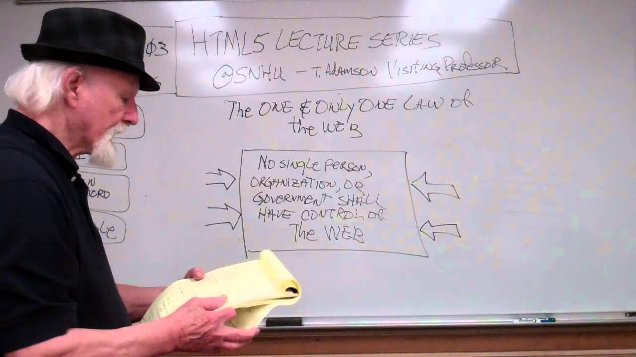 Html5 Lecture Series At Snhu Lecture 03 Standards Youtube