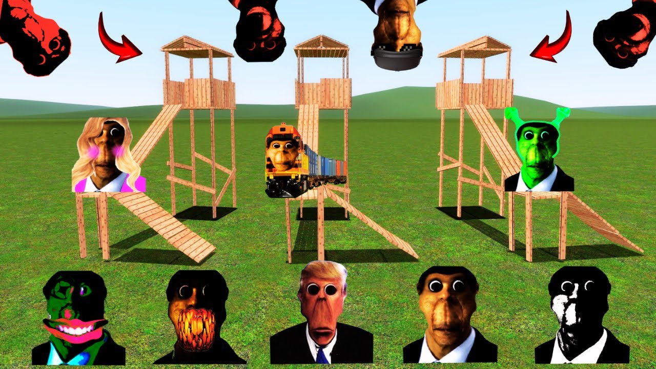 Obunga Family Vs Towers Nextbots in Gmod (Part 2) - YouTube