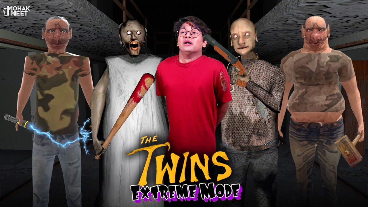 THE TWINS WITH GUESTS EXTREME MODE 😱 | HORROR GAME GRANNY || MOHAK MEET ...