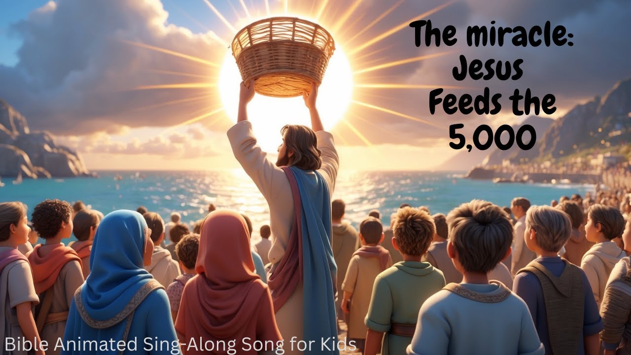 The Miraculous Story of Jesus Feeding the 5,000 | Bible Animated Songs ...