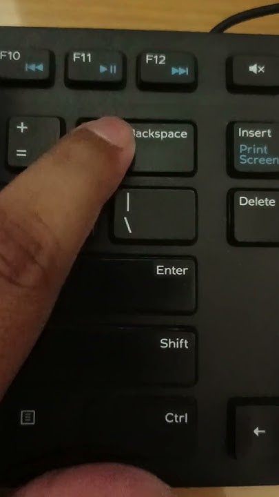 How to Press Backspace Key in the Keyboard #keyboard #key #computerkeyboard #backspace - YouTube