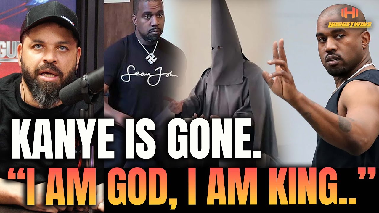 Kanye West arrives at interview dressed in Black sheets - YouTube