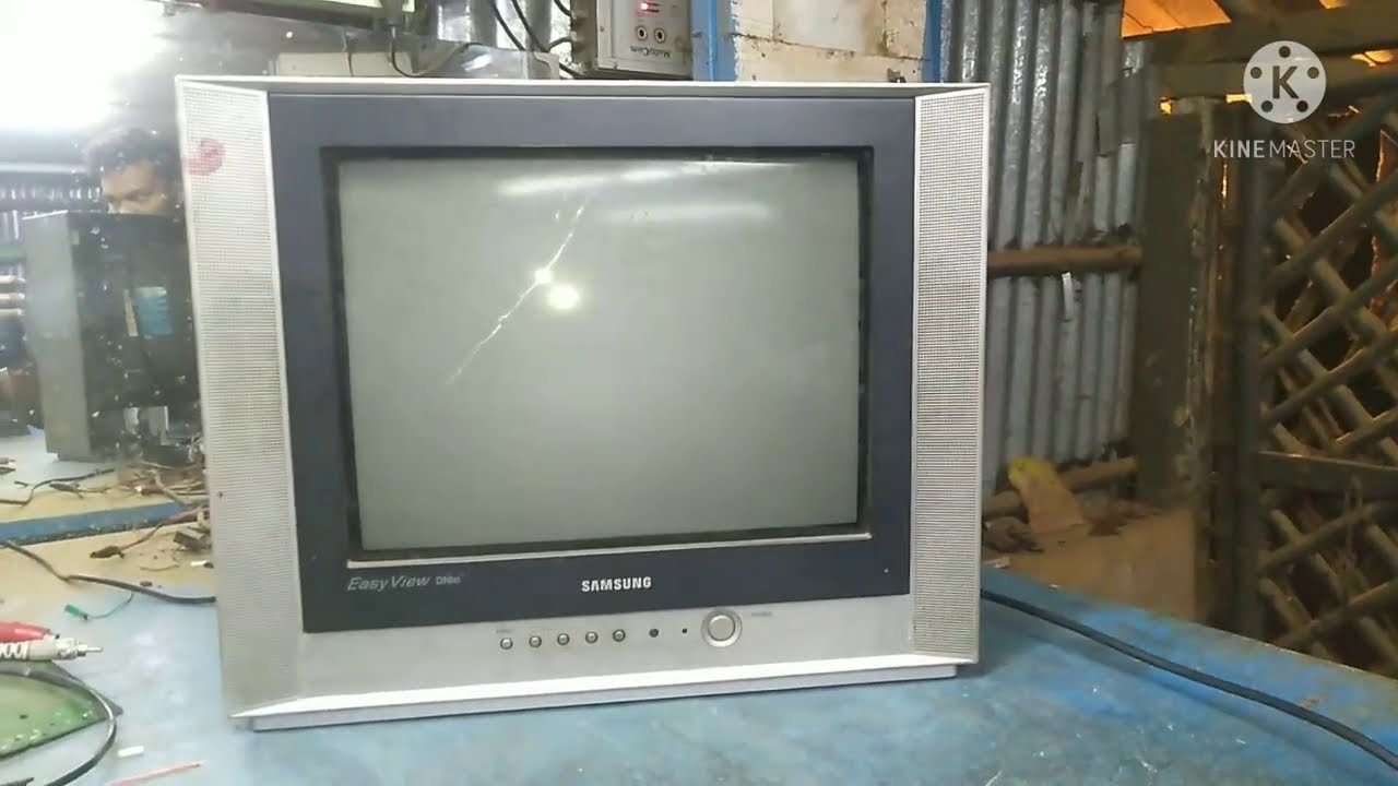 Samsung 15 inch CRT TV, output EHT section problem, - YouTube