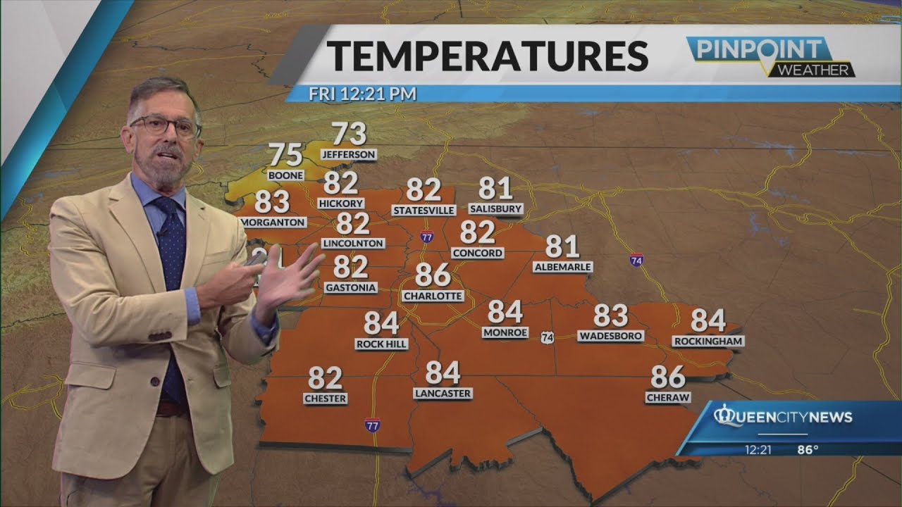 Sunny and hot Friday before temperatures rise over weekend - YouTube