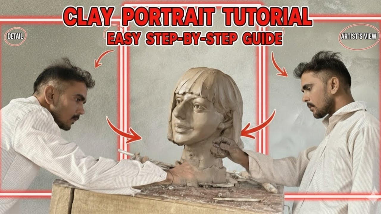 मिट्टी से Portrait बनाना सीखें! | Clay Sculpture Tutorial for Beginners ...