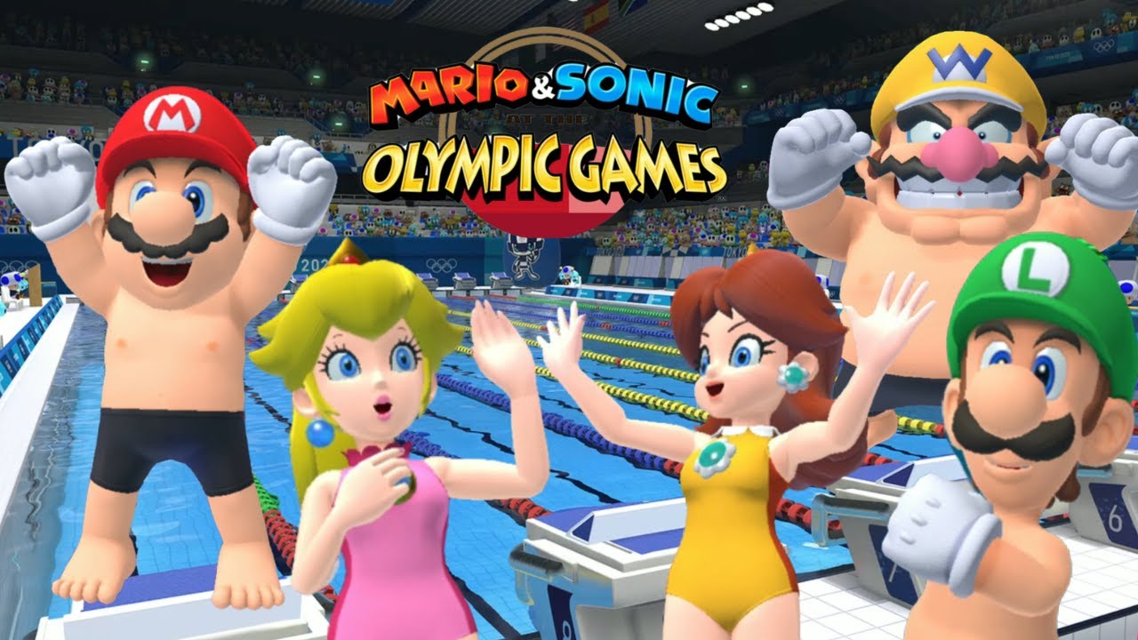 Mario & Sonic At The Olympic Games Tokyo 2020 Swimming : Mario Wario ...