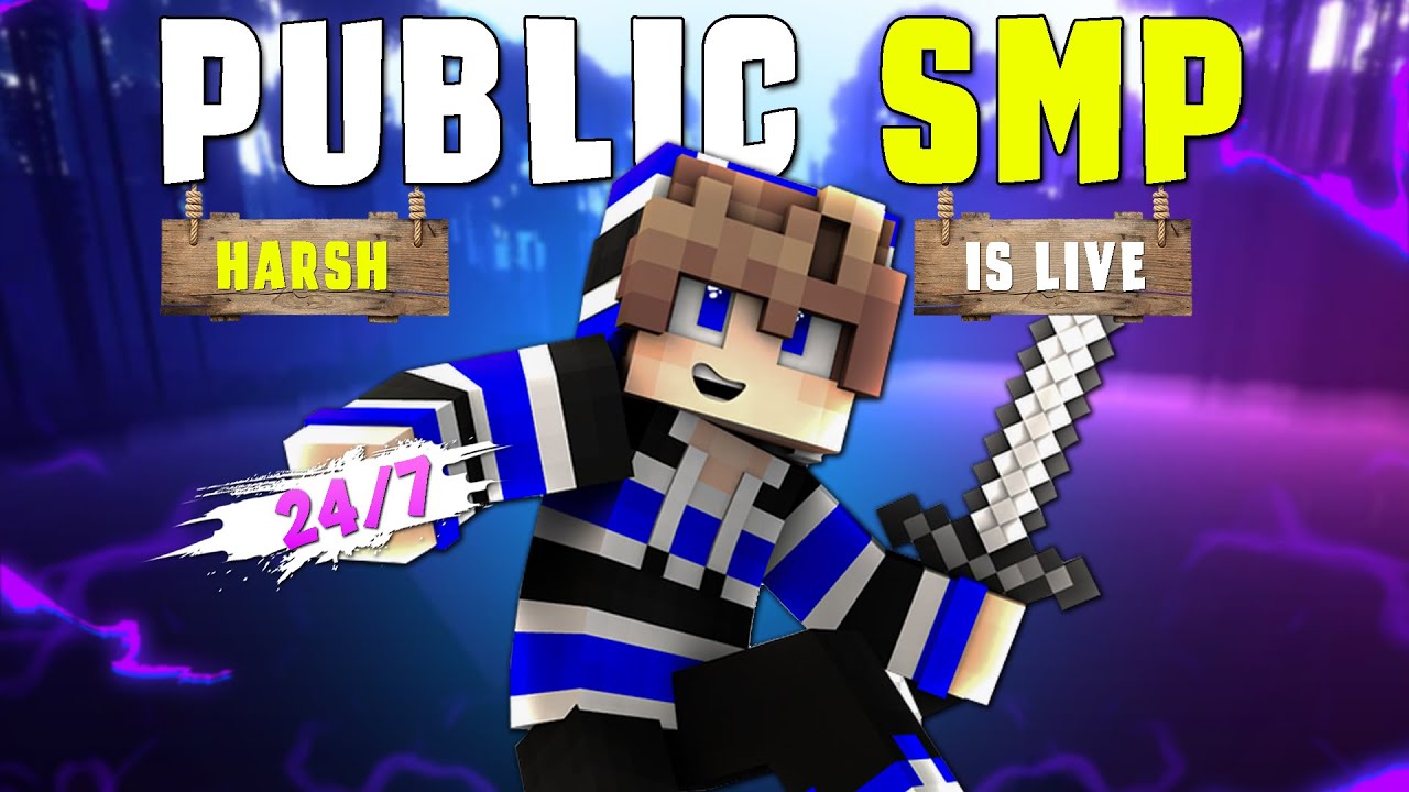 Minecraft SMP LIVE | PUBLIC SMP 24/7 JAVA + BEDROCK | PLAYING IN ...