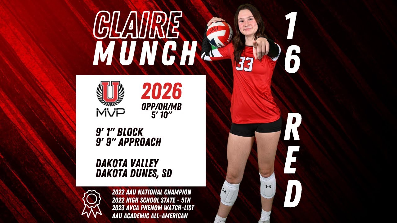 Claire Munch (2026 Volleyball Recruit) MB/OH Highlight Film - YouTube
