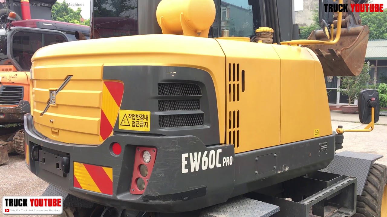 Giá máy xúc VOLVO EW 60C máy bãi Hàn Quốc đời 2012 giá 980tr - YouTube