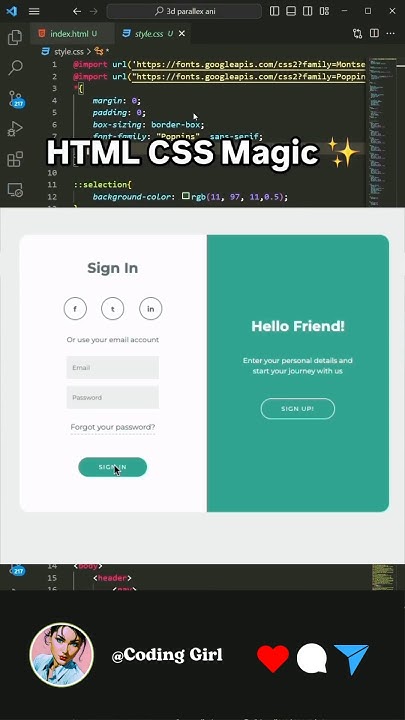 Html Css Magic 💥 Shortvideo Codinglover Webdesign Bts Codinglove Youtube