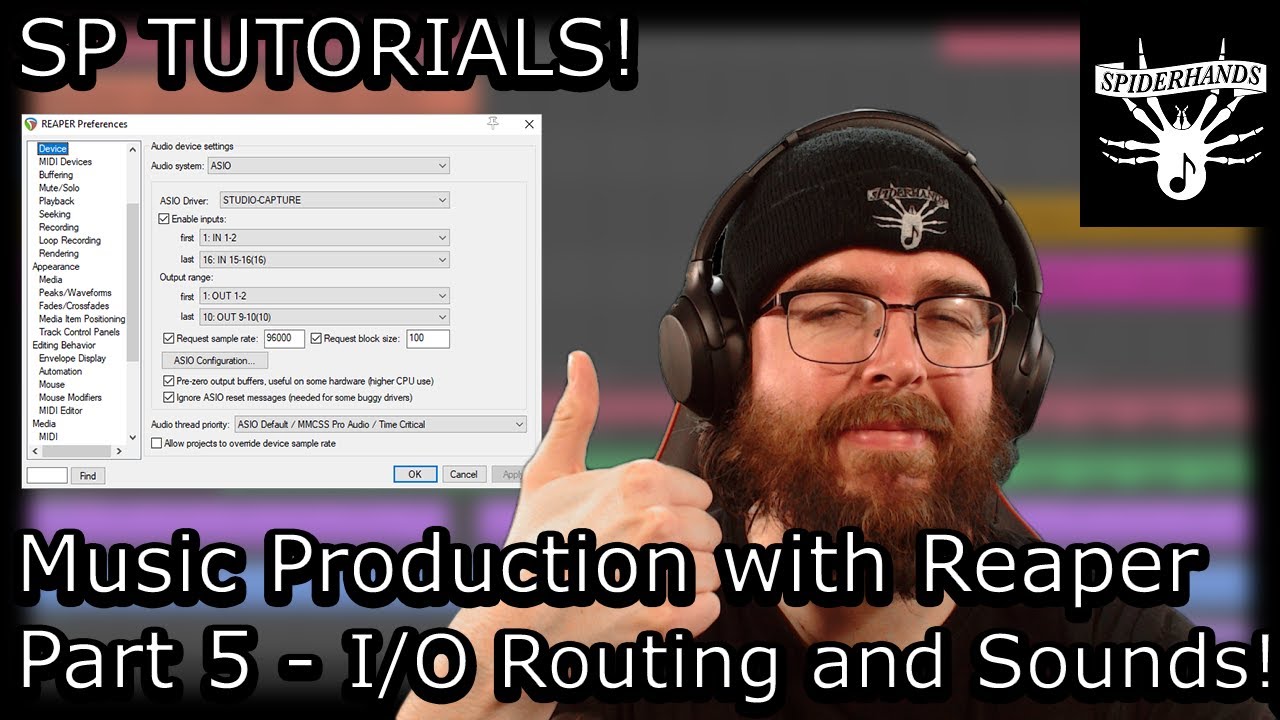 Music Production with Reaper | Part 5 - I/O Routing and Sounds! | SP ...