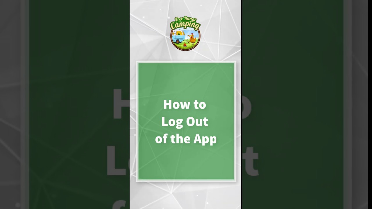 How to Logout of the App - YouTube