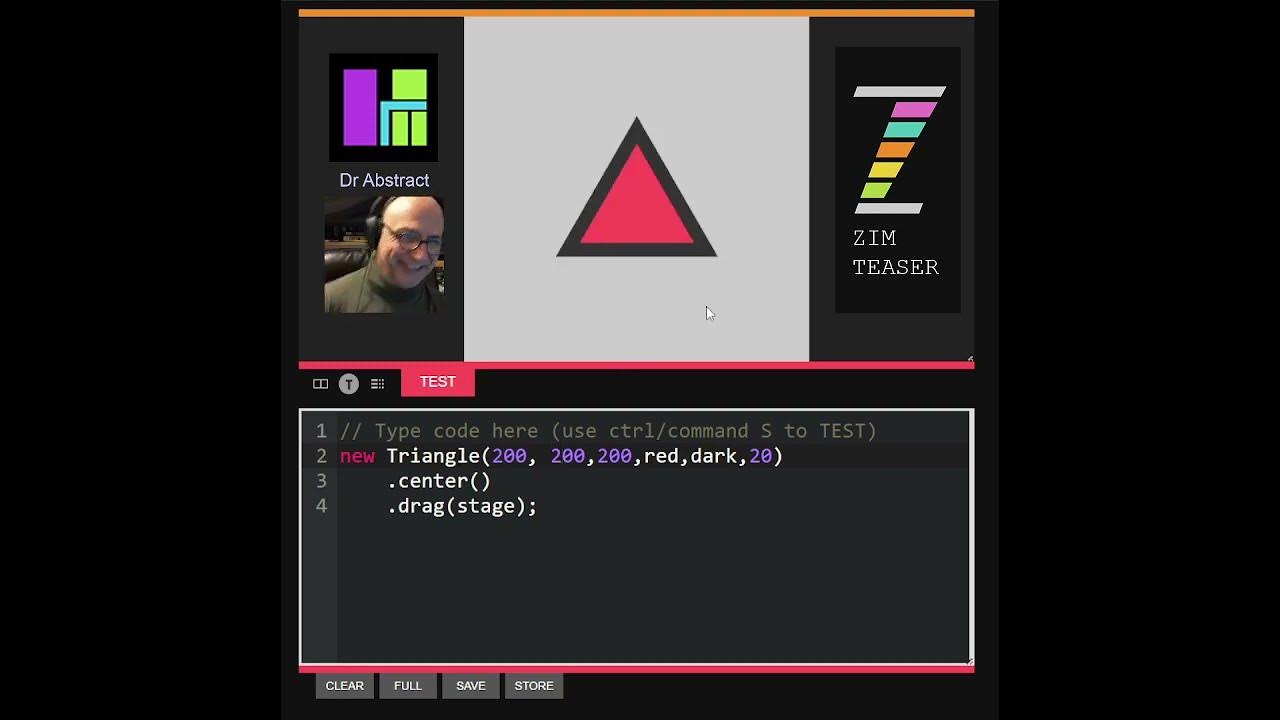 ZIM Teaser! 02 - make colorful shapes in one minute! JavaScript Canvas ZIMjs - YouTube