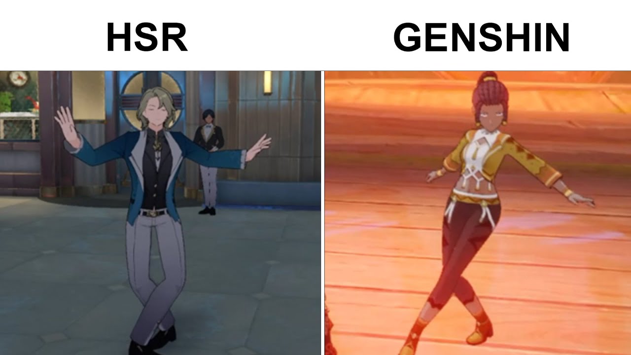 HSR NPC Dancing vs Genshin NPC Dancing - YouTube