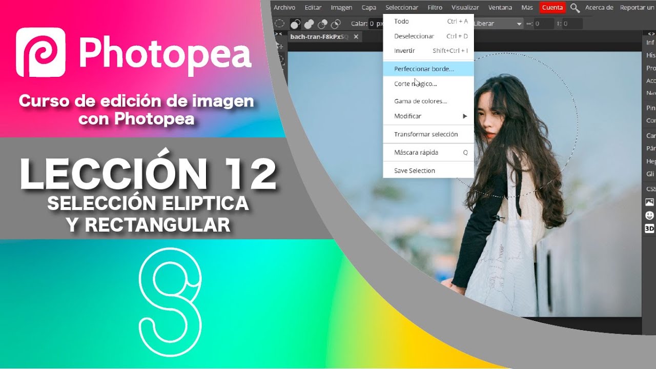 12 Selección elíptica y rectangular - YouTube