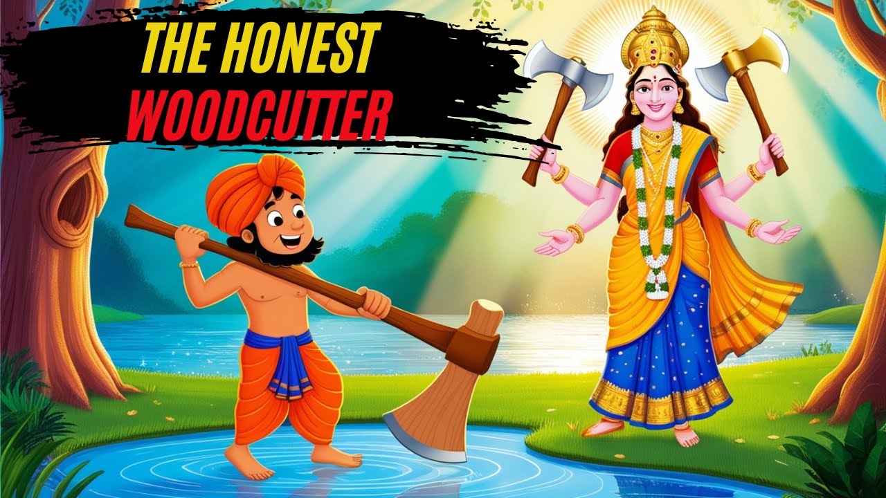 The Honest Woodcutter and the Magical Axes 🌲 | A Moral Story for Kids ...
