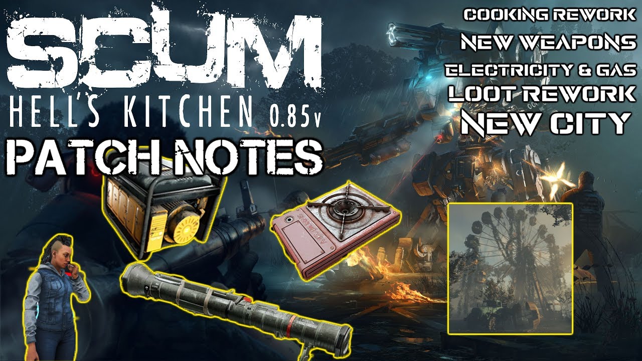 SCUM 0.85 HELLS KITCHEN FULL UPDATE & PATCH NOTES (So Much) - YouTube
