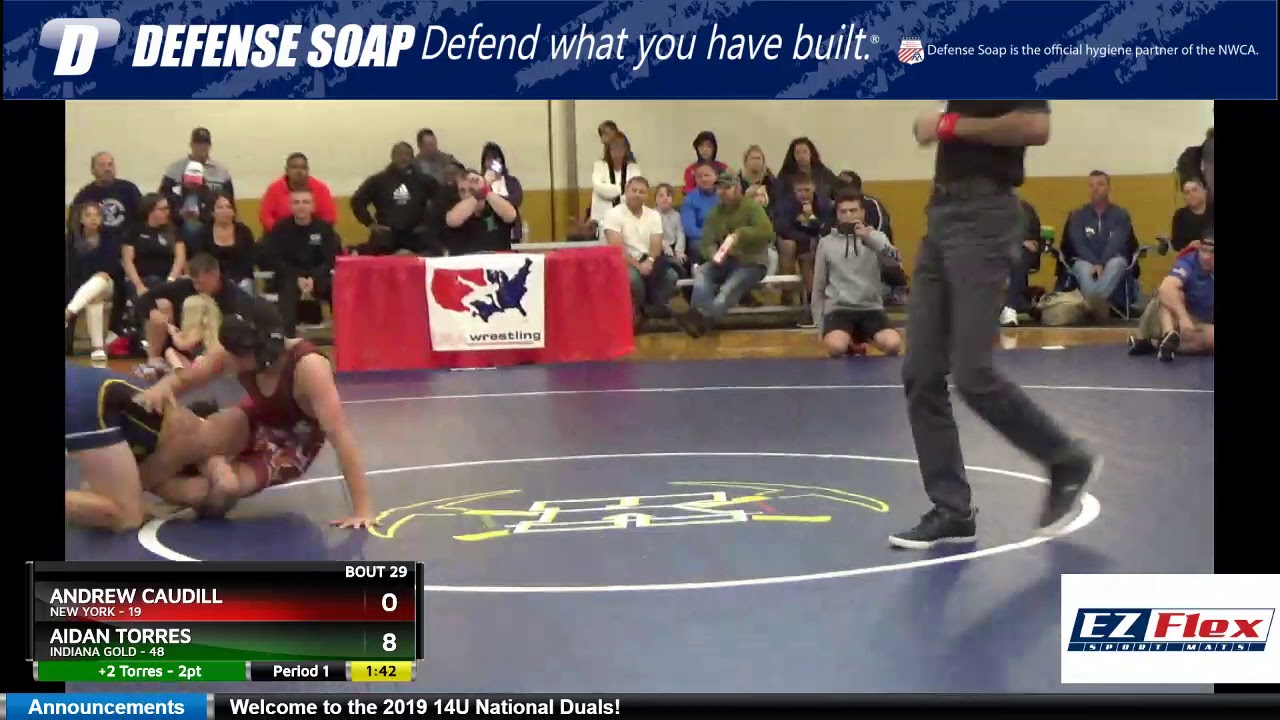 Mat 1 119 Andrew Caudill New York Vs Aidan Torres Indiana Gold - YouTube