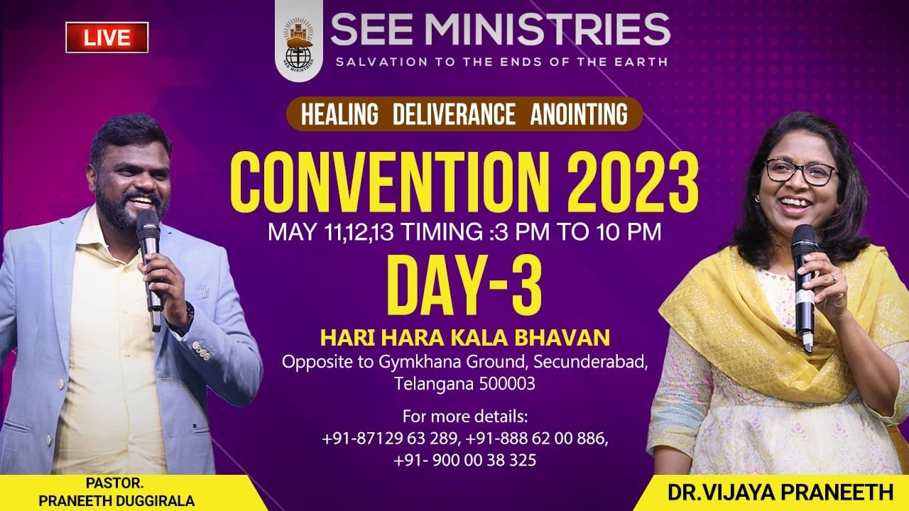 SEE Ministries Convention - 2023 | DAY 3 | Harihara Kala Bhavan - YouTube