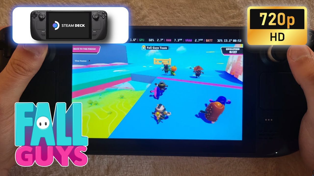 Steam Deck | Fall Guys | 720p | Medium settings - YouTube