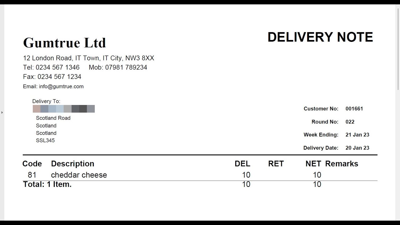How to create daily delivery note for customers - YouTube