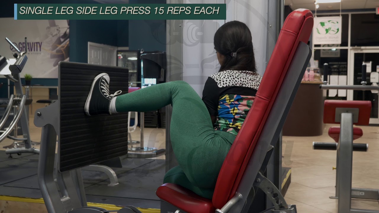 SINGLE LEG SIDE PRESS SING LEG WALL SIT - YouTube