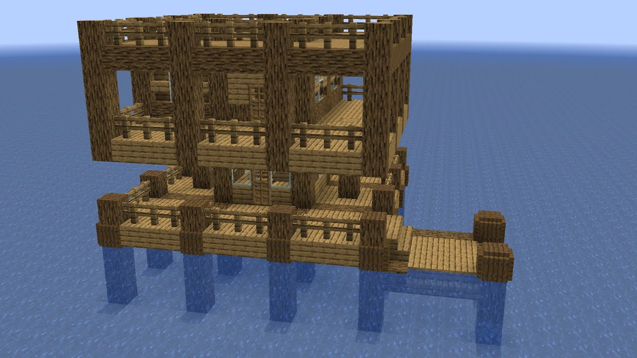 Minecraft - How to build a big fishing base - YouTube