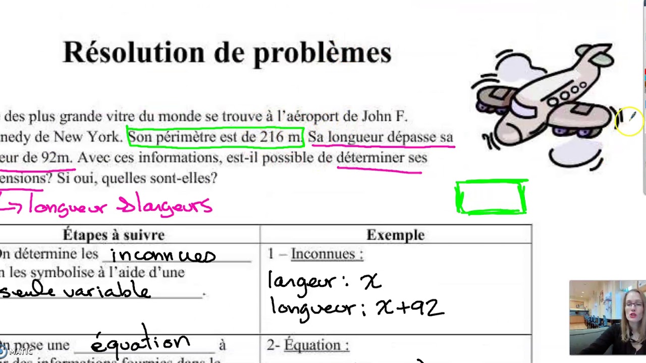 Résolution de problèmes écrits algébriques - YouTube