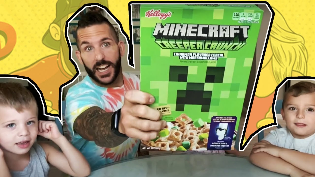 Cereal Time: Minecraft Creeper Crunch! - YouTube