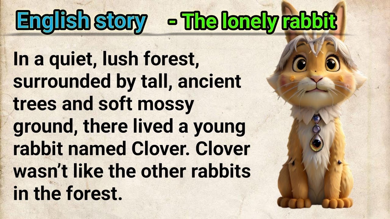 English story to improve your English| the lonely rabbit| improve your ...