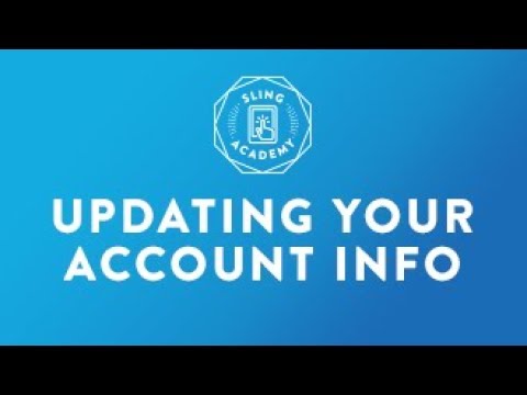 Sling TV: Update Account Info on sling.com - YouTube
