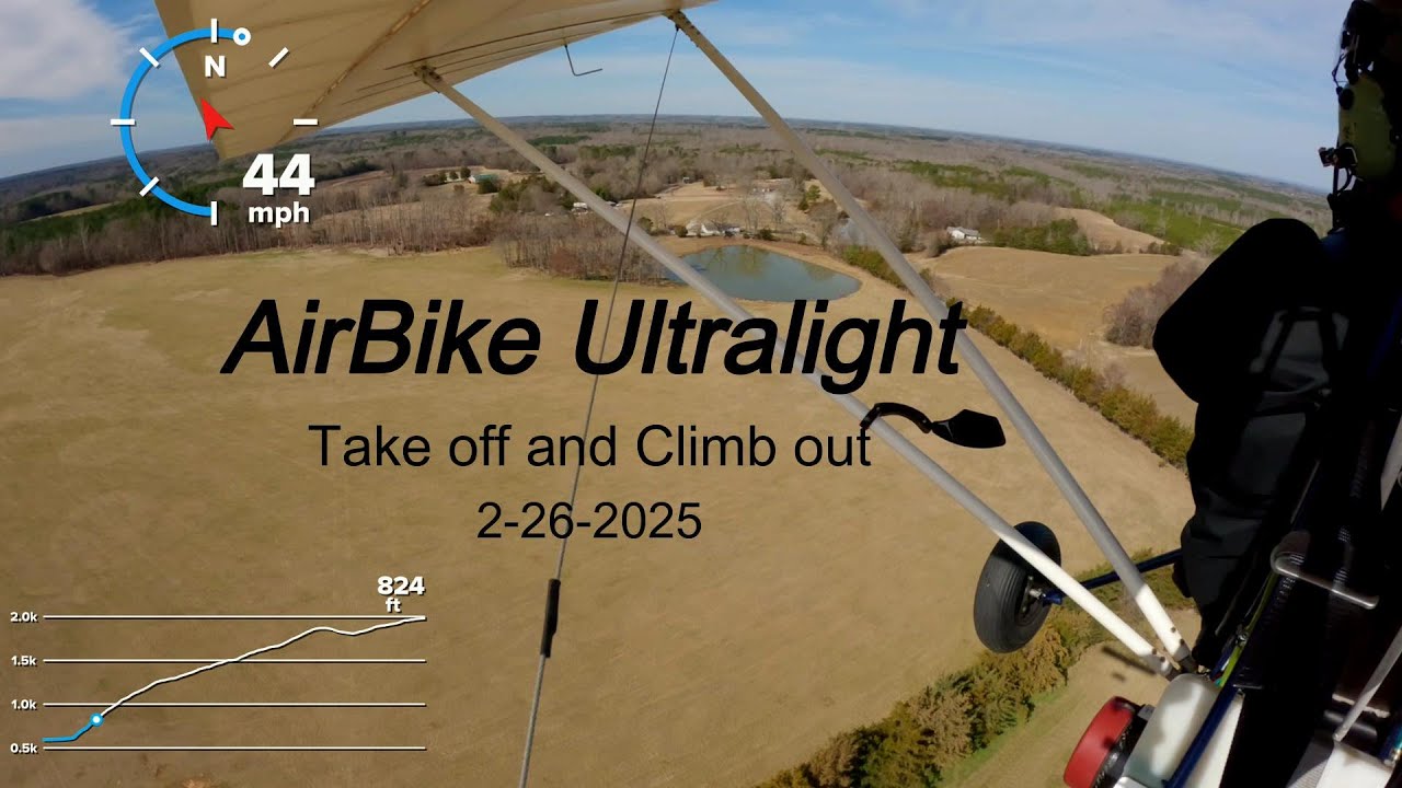 AirBike Ultralight- takeoff and climb out - YouTube