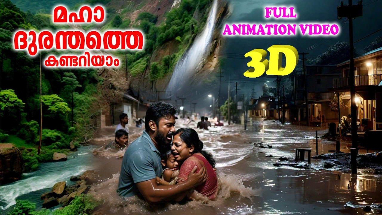 wayanad landslide 3D animation video Malayalam | #wayanadlandslide ...