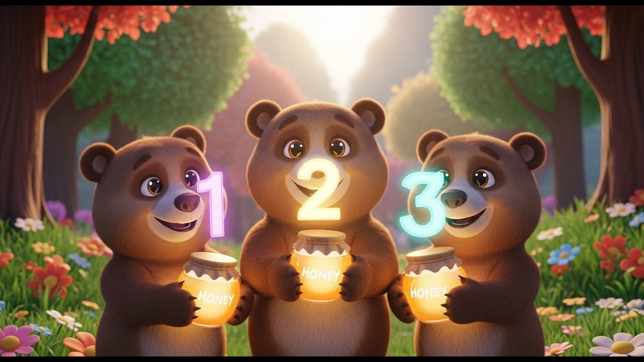Counting Bears with Sweet Honey Jars 🍯🐻 | Learn Numbers 1 to 10 | Fun ...