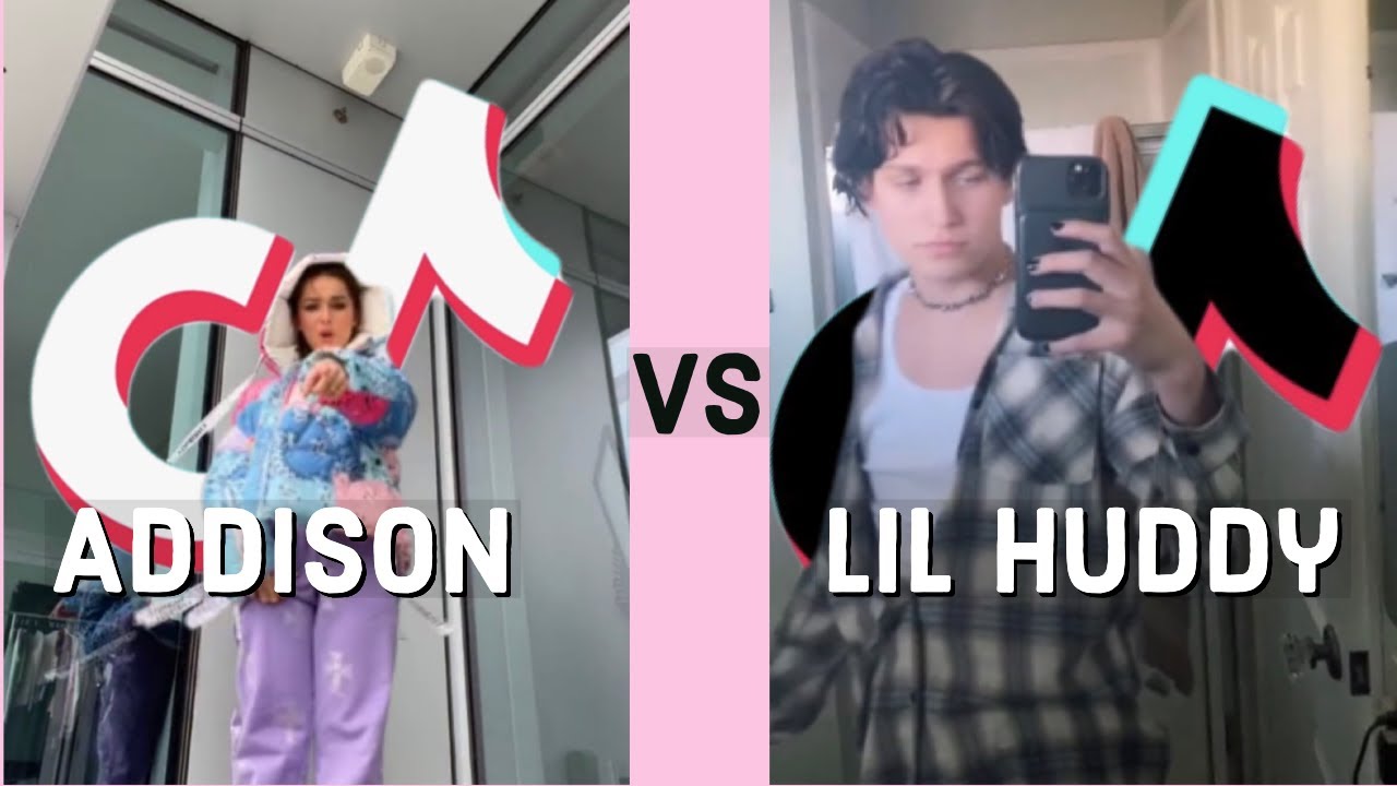 Addison Rae Vs Lil Huddy TikTok Dance Battle (2021) - YouTube