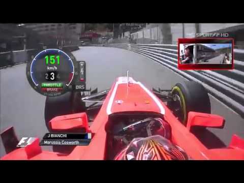 F1 2013 Monaco Q3   Jules Bianchi Onboard