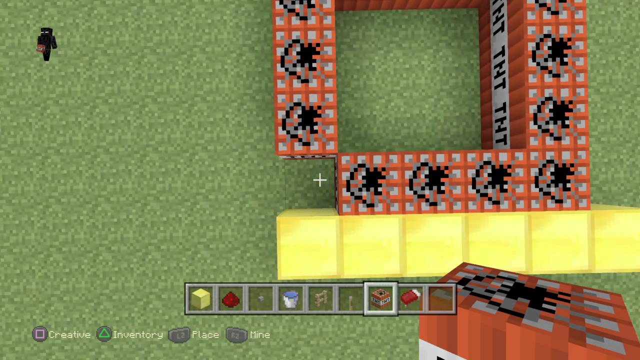 Minecraft:ps4 how to make a tnt trampoline - YouTube