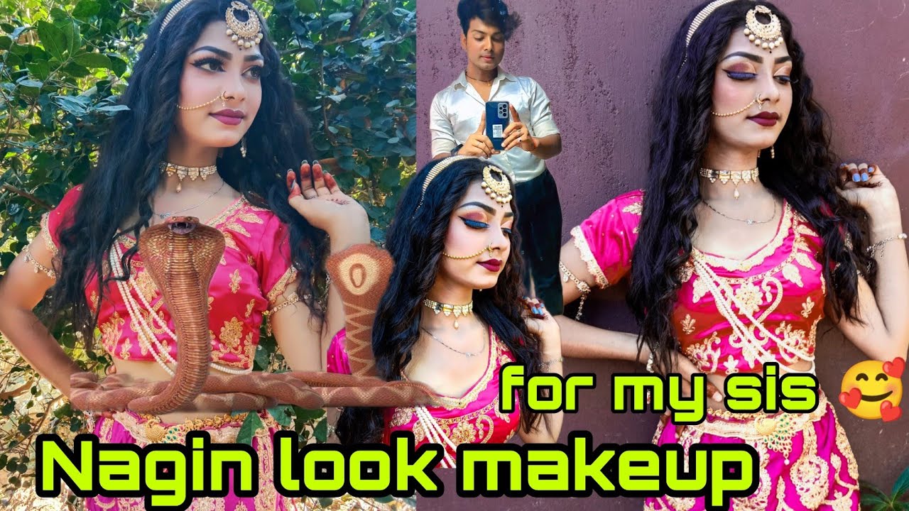 Nagin look makeup//for my sis #nagin #nagin6 - YouTube