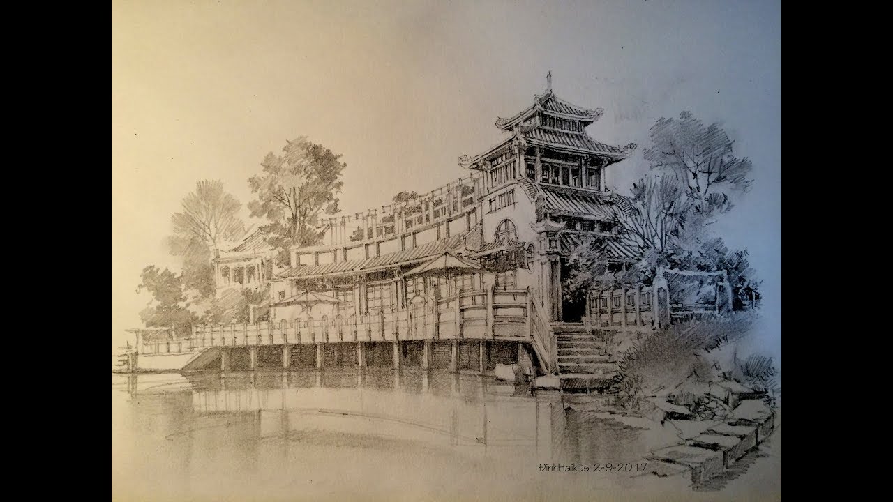 How to Draw an Traditional architecture by DinhHaikts - YouTube
