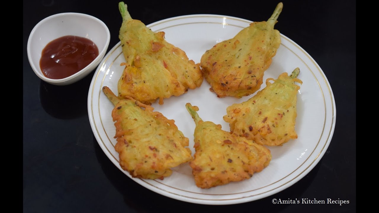 Crispy Pumpkin Flower Pakoda - YouTube