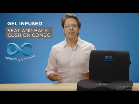 Everlasting Comfort Memory Foam Seat Cushion & Lumbar Back Cushion ...