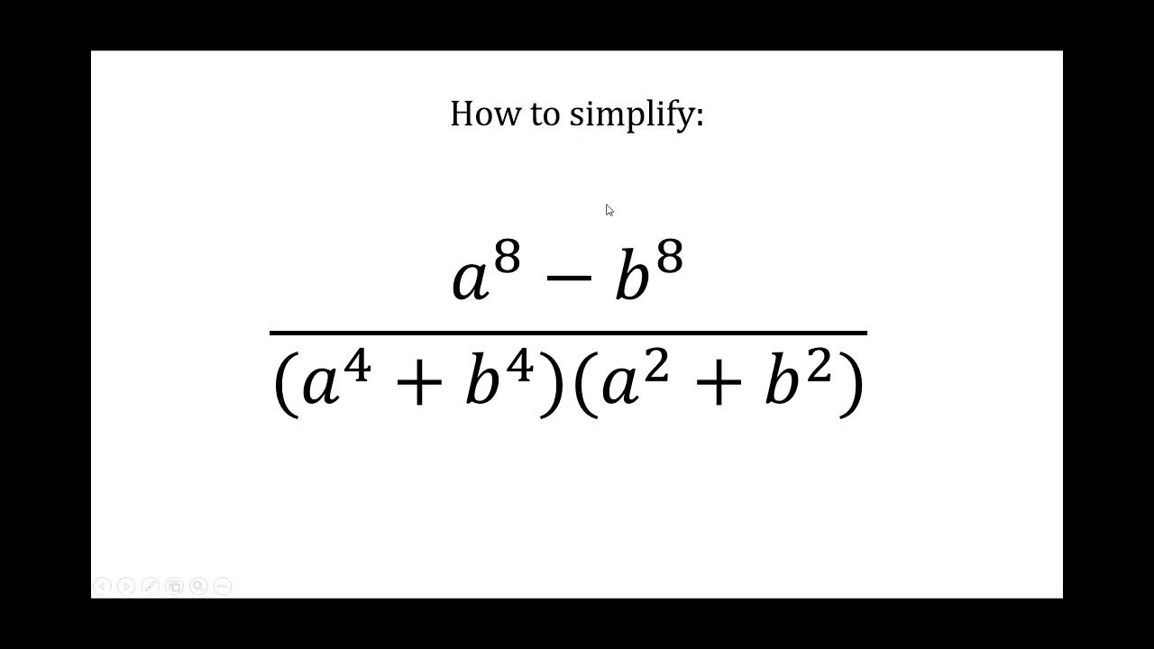 Can you simplify this equation? - YouTube