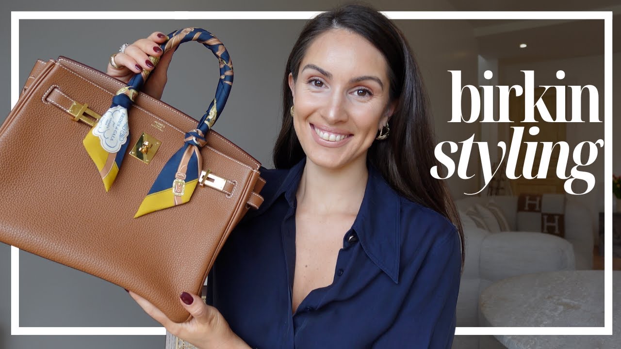 HERMÈS BIRKIN BAG | How to tie a twilly & Jewellery shopping unboxing ...