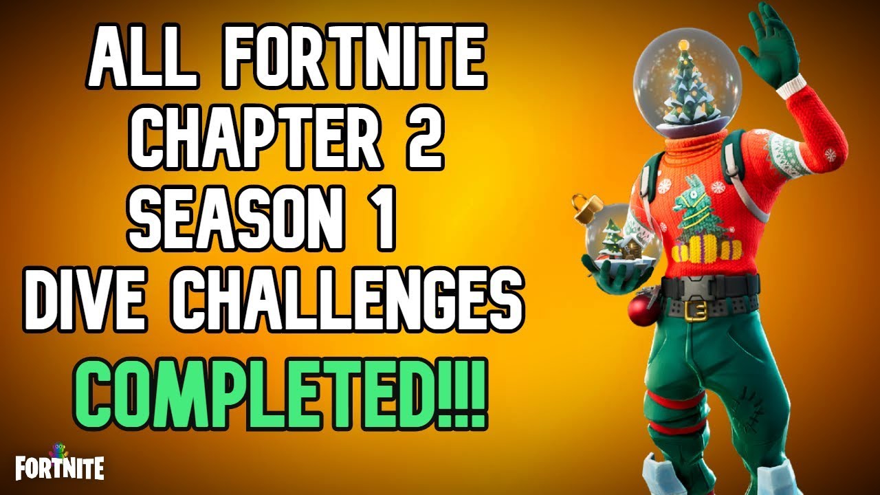 Fortnite - CHAPTER 2 Season 1 All DIVE CHALLENGES GAMEPLAY GUIDE - YouTube