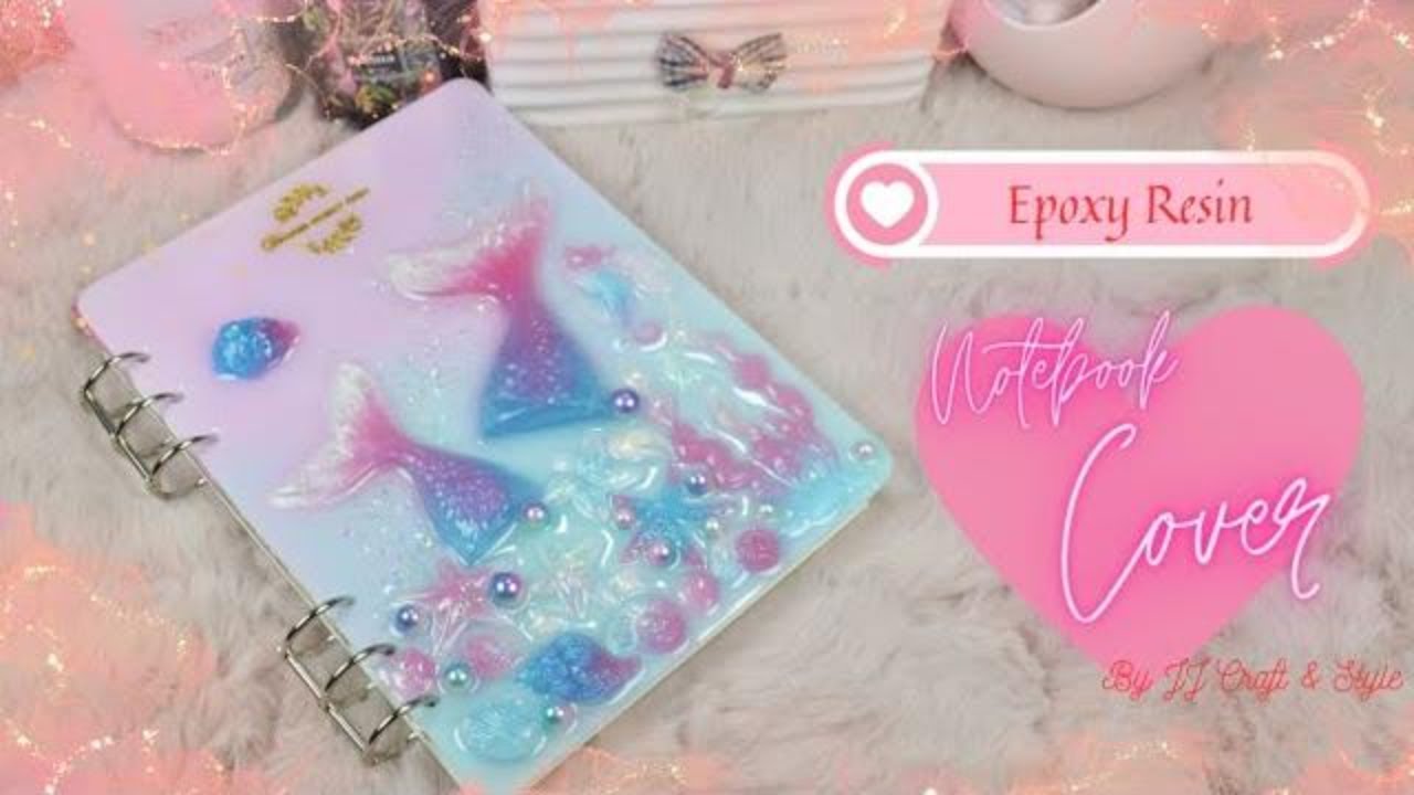 Notebook cover making out of epoxy resin | Epoxy resin craft | 滴胶笔记本教程 ...