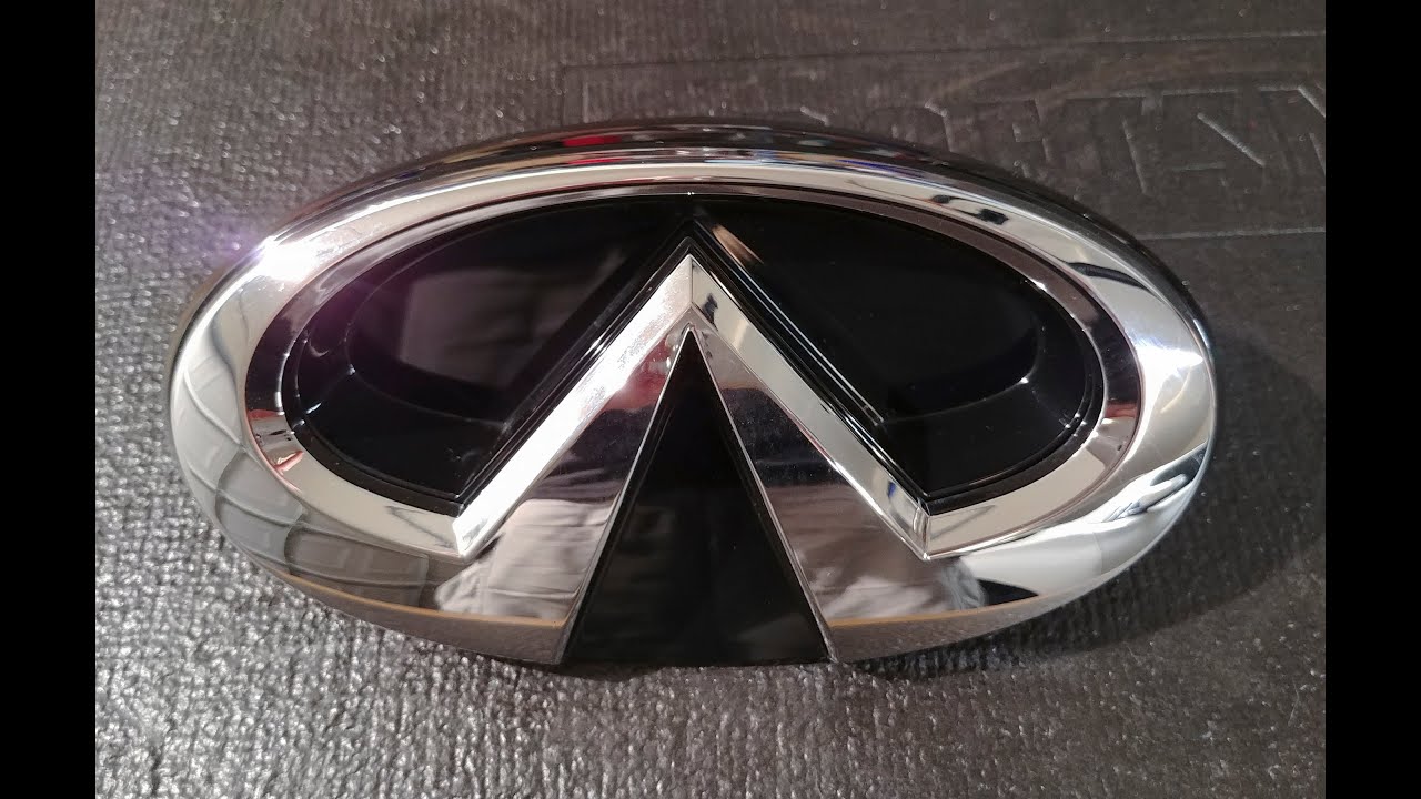 Removing the non lighted front INFINITI emblem 2019-Q50 - YouTube