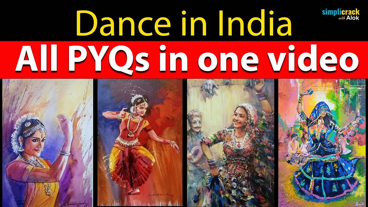 Dances of all states| Complete PYQ | Classical dance | Folk Dance | One ...
