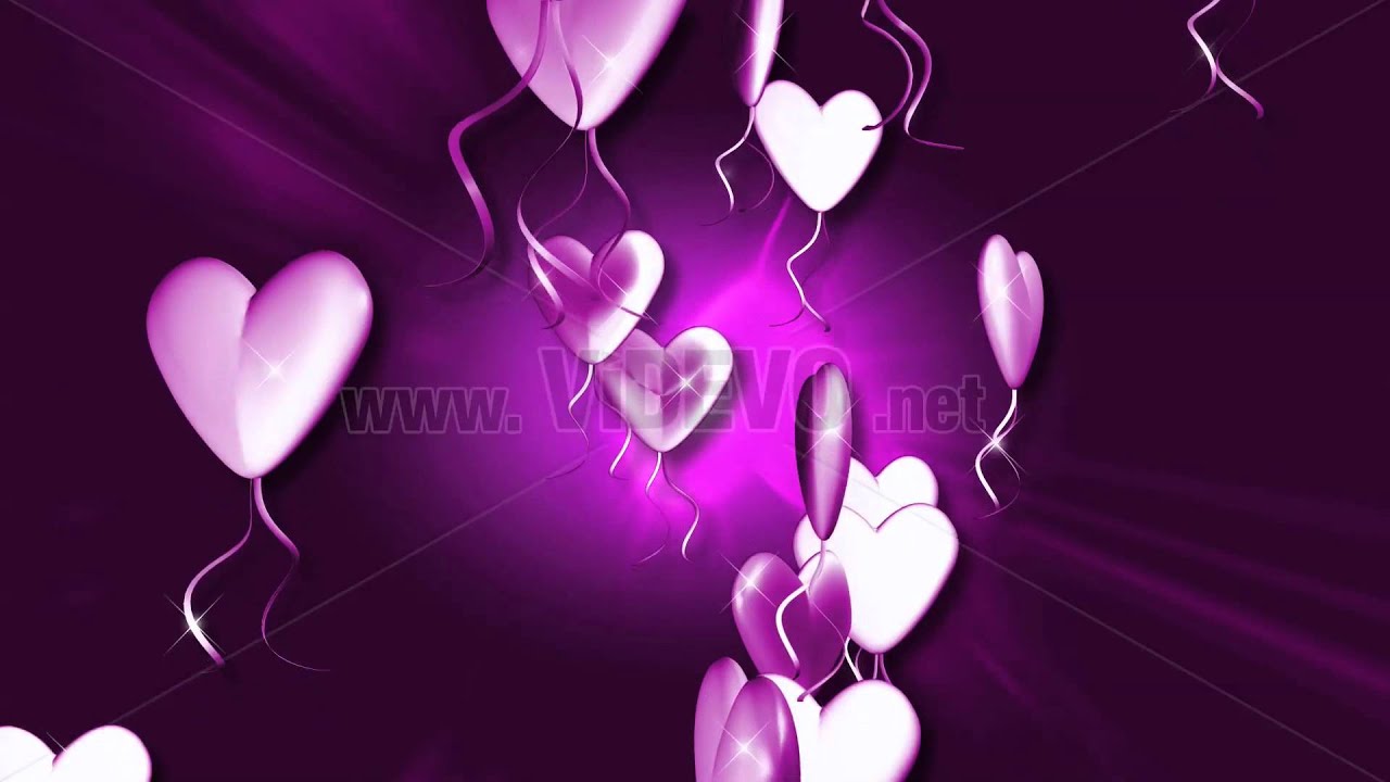 Free Stock Video - Animated Heart Balloons - YouTube