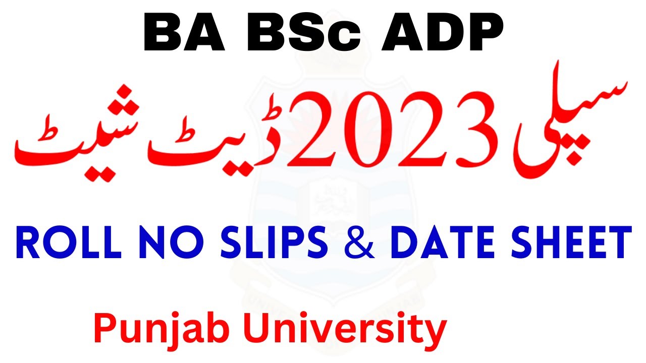 BA BSc Supply 2023 Date Sheet PU | ADP Supply 2023 Exams Date PU | ADA ...