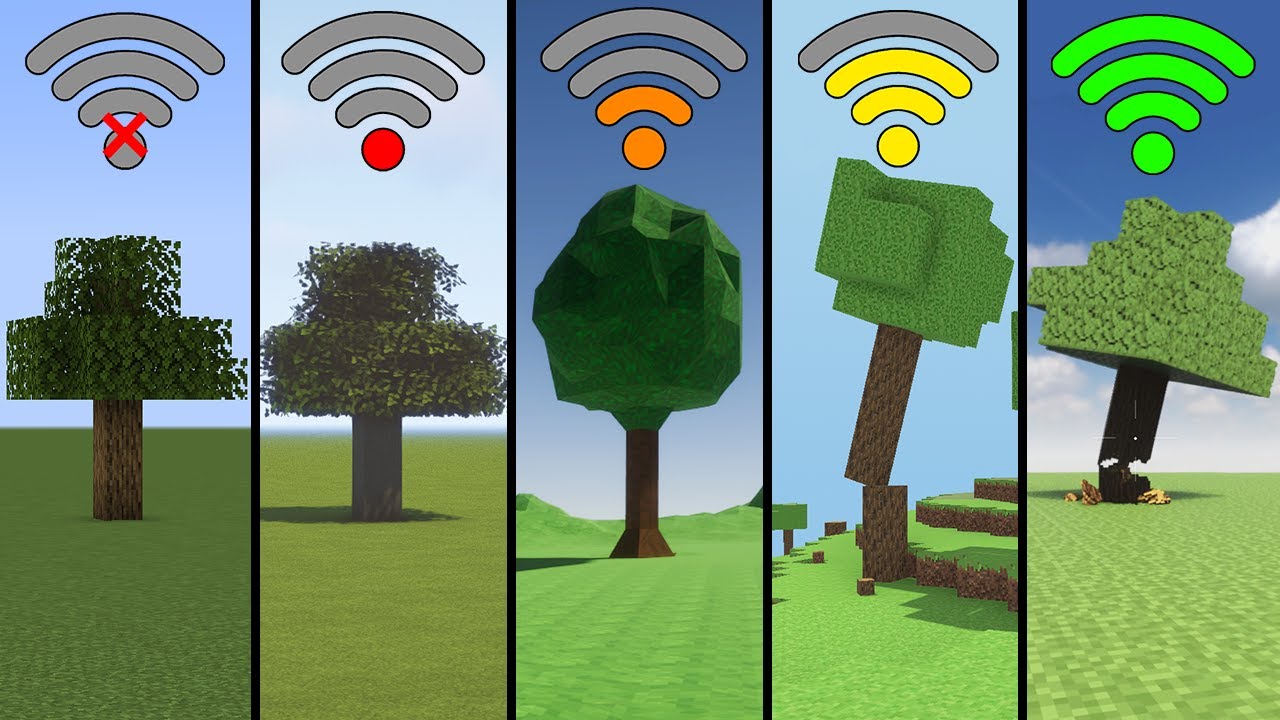 tree with different Wi-Fi in Minecraft - YouTube